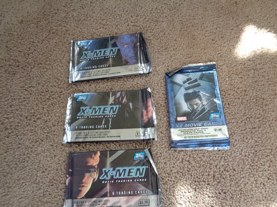 LOT OF 4 PKS-1 PK X2 MOVIE CARDS & 3 PKS MOVIE TRADING CARDS TOPPS 2003 ...