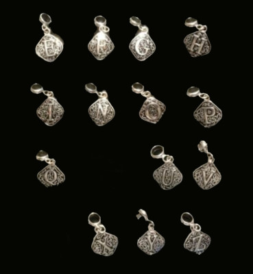 DaVinci Beads Letter Dangle Charm Silver Antique Initial NEW Choice | eBay