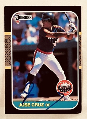 Jose Cruz SIGNED AUTOGRAPH 1987 Donruss Card Houston Astros | eBay