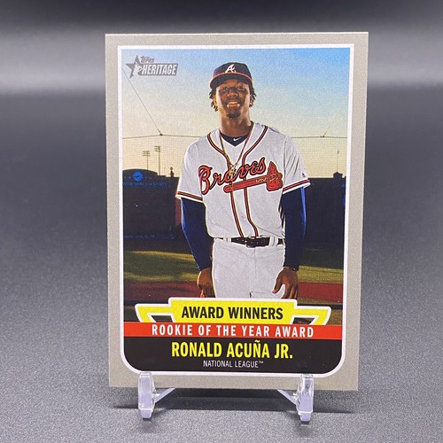 2019 Topps Heritage Ronald Acuna Jr. ROY Award Winners #AW-6 Atlanta ...