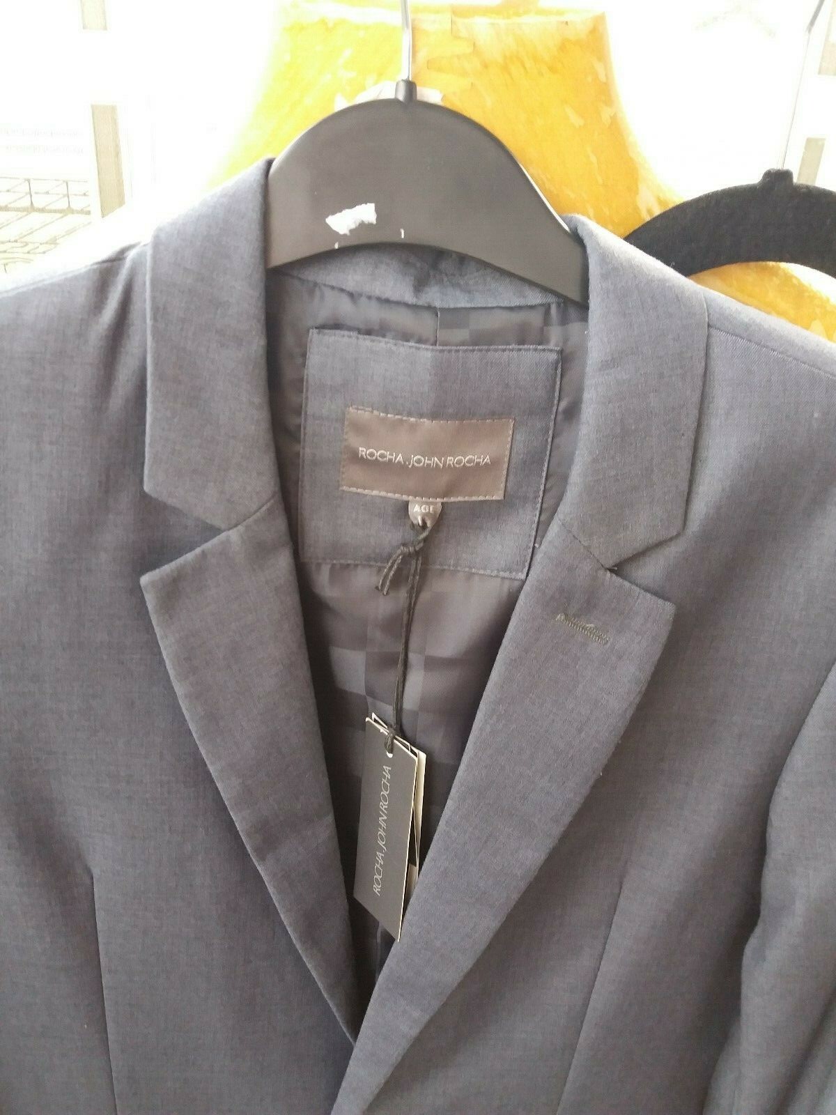 Rocha John Rocha Boys' Formal Fully Lined Grey Stab Stitch Jacket - Age ...