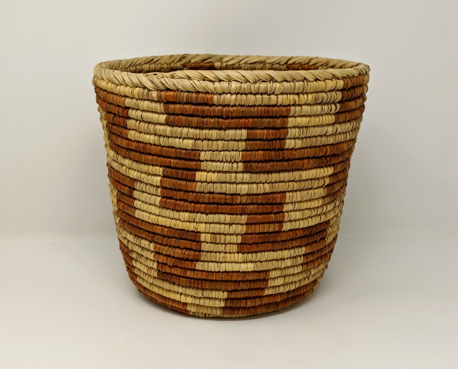 Tohono Oʼodham or Pima - Coiled Bowl Basket - Maze Step Stair Geometric ...