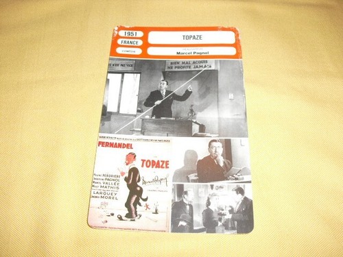 LES FICHES DE MONSIEUR CINÉMA "Topaze" Marcel Pagnol Fernandel | eBay