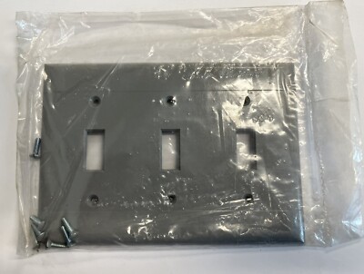 SIERRA 1-P-3GY 3 Gang Triple Toggle Light Switch Wall Plate Decor Cover ...