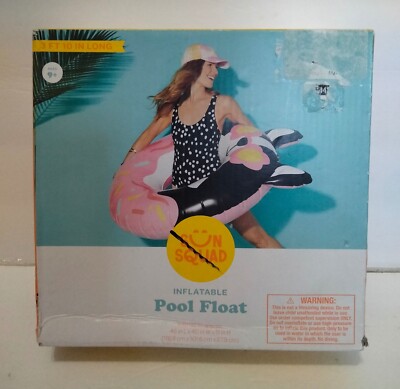 Sun Squad Boston Terrier Dog Pool Float 3' 10" 46" Ages 9+ Swimming ...