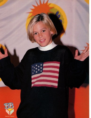 Aaron Carter flag sweater pinup Taylor Zachary Isaac Hanson picture ...
