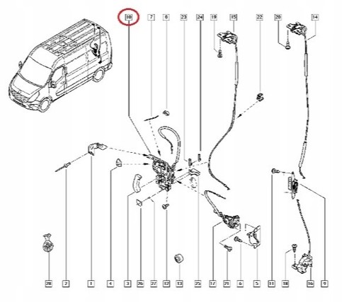REAR DOOR LOCK RENAULT MASTER III OPEL MOVANO B (OE 906123257R) | eBay UK
