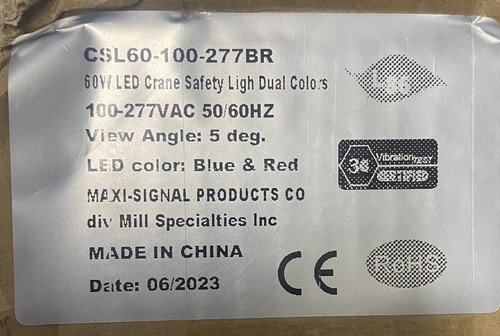 CSL60-100-277BR Maxi-Signal Products Temporary Lighting | eBay