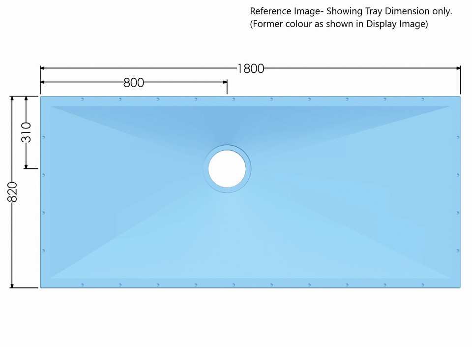AKW Tuff Form Shower Former Tray, Wet Room Walk In Base, All Size ...