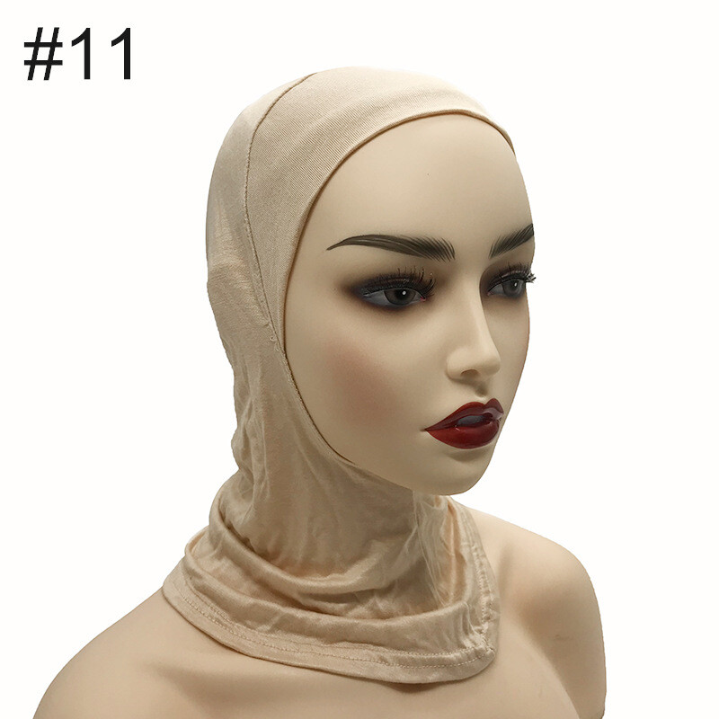 Women's Under Scarf Hat Cap Bone Bonnet Ninja Hijab Islamic Neck Covers ...