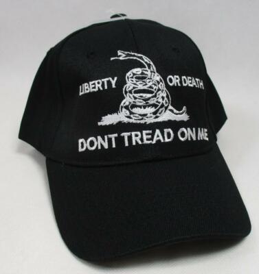 Don't Tread On Me Liberty or Death Ball Cap Hat Gadsden Flag 2nd ...