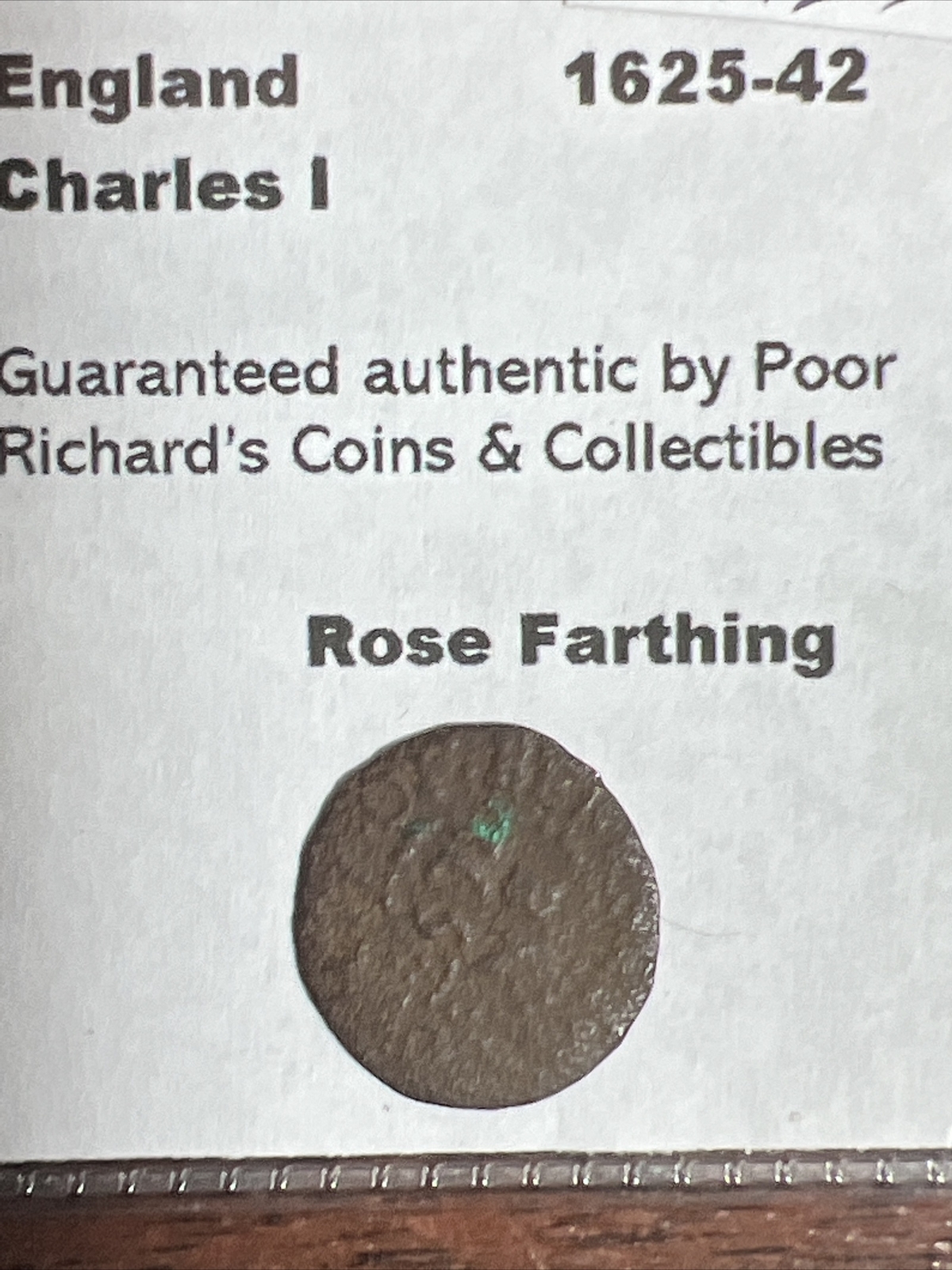 Charles I 1625-49 King of England & Ireland Authentic Rose Farthing ...