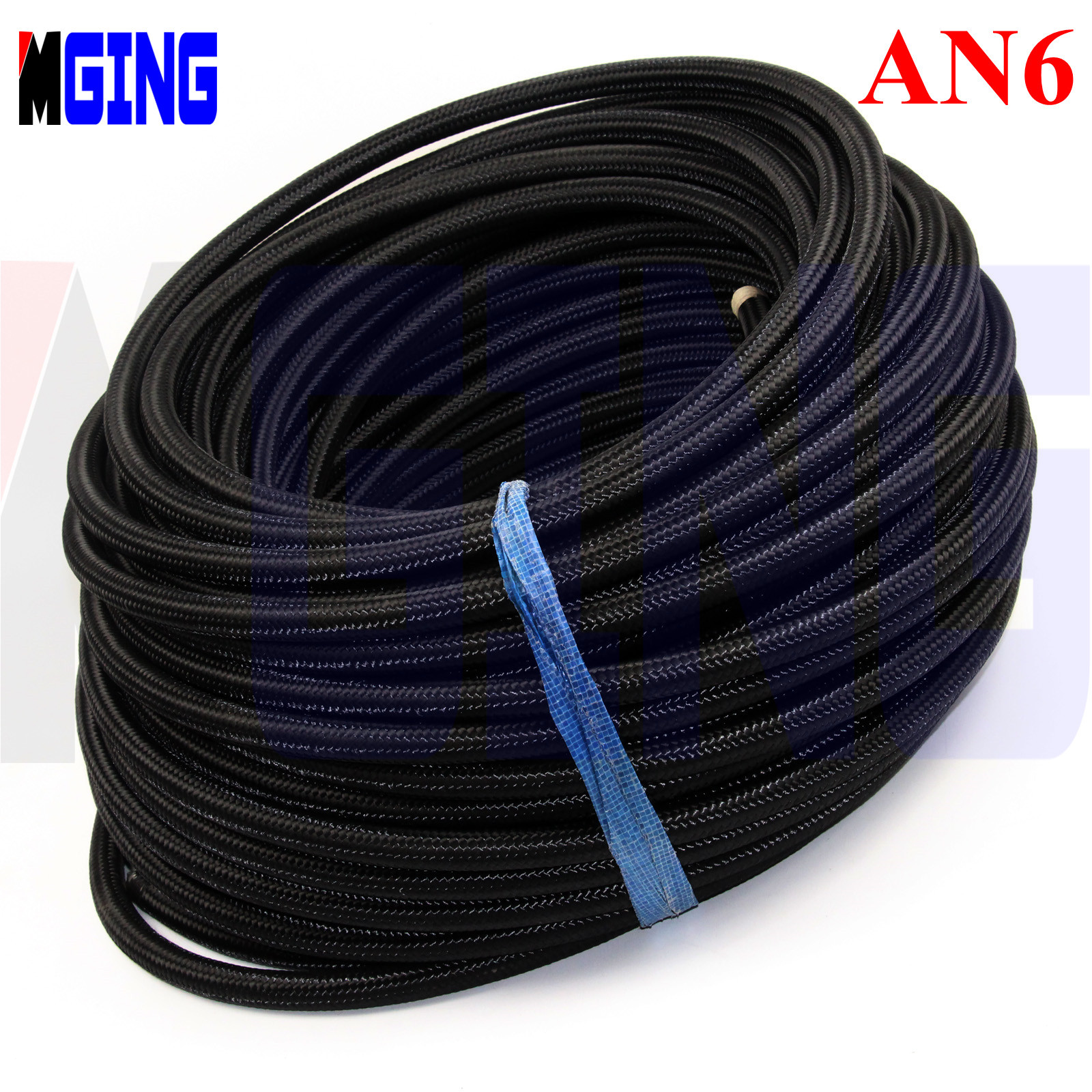 6an an6 6 Stainless Steel Nylon Braided Oil Fuel Gas Line Hose 3M 9.8FT ...