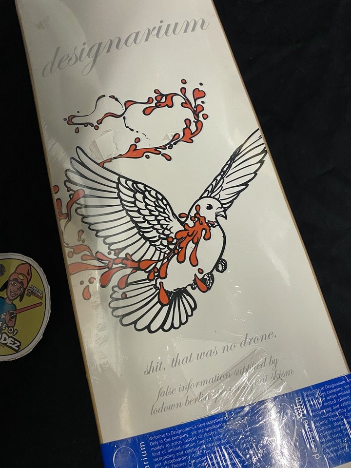RARE Vintage Designarium Natas Kaupas Skateboard Deck White Dove | eBay