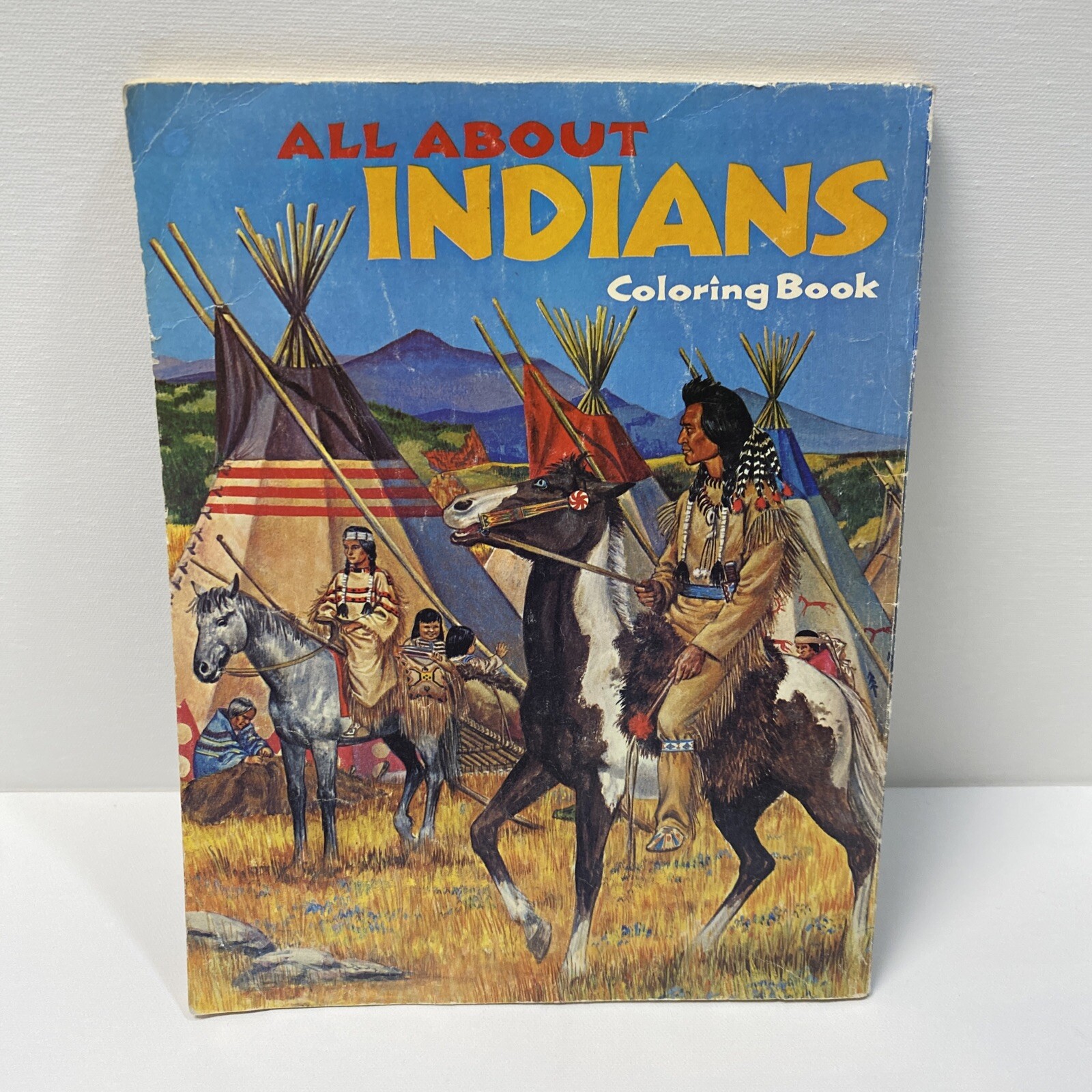 Vintage Whitman Coloring Book All About Indians # 1116 | eBay