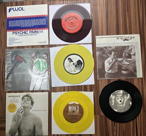 Lot of 3 Limited Colored 45 RPM Vinyl Records w/ Bonus!!! Morissey, Of ...