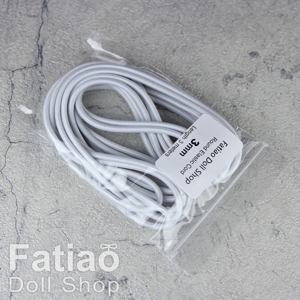White Stringing Round Elastic Cord BJD doll - 1mm 1.5mm 2mm 2.5mm 3mm 3 ...