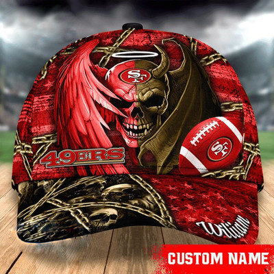 Personalized San Francisco 49ers NFL Skull and Angel Classic Cap, Gift ...