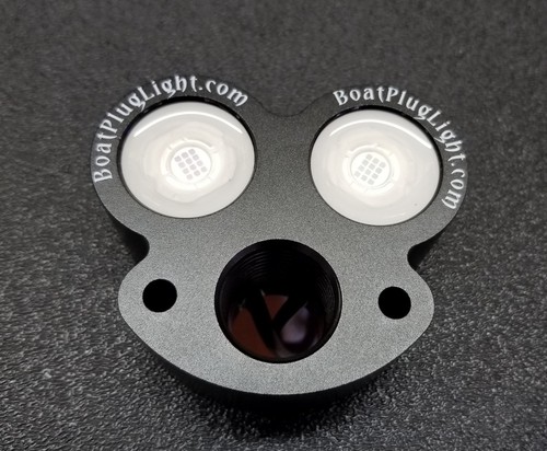 BLUE BURRIS-2 UNDERWATER LED BOAT TRANSOM PLUG DRAIN LIGHT UP TO 2400 ...