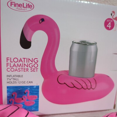 Floating Flamingo Coaster Set | eBay