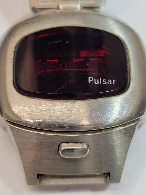 Pulsar P4 Executive Digital Very RARE No Magnet Vintage Stainless Steel ...
