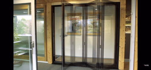 White Avora Bi Folding Patio Aluminum Glass Doors 10 FT x 7 FT High | eBay