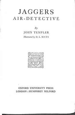 JAGGERS: AIR DETECTIVE., Templer, John., Good Condition, ISBN | eBay