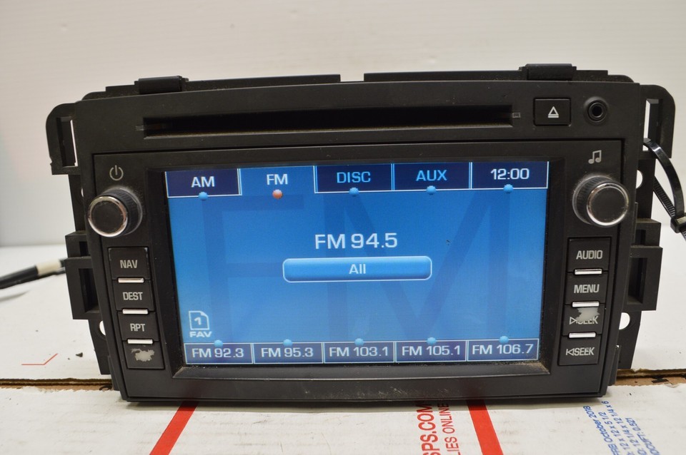 2007 2012 GMC Acadia Navigation Radio GPS CD Player Screen PLUG AND ...