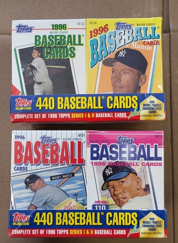 1996 Topps Cereal Box Set 4 Mickey Mantle Commemorative Cards Set 3A-3D ...