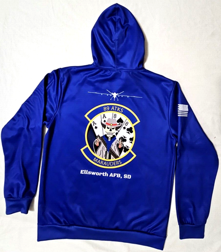 89 Attack Squadron Marauders Ellsworth AFB,SD EMBLEM Sz.M Hooded ...