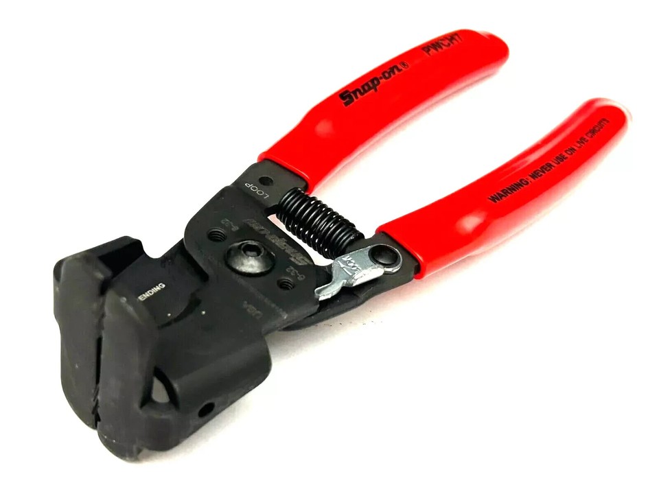 SNAP ON TOOLS USA RED 7" Inline Wire Stripper/Cutter 10 AWG–20 AWG ...