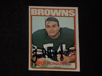 FRED HOAGLIN 1972 TOPPS SIGNED AUTOGRAPHED CARD #19 CLEVELAND BROWNS | eBay