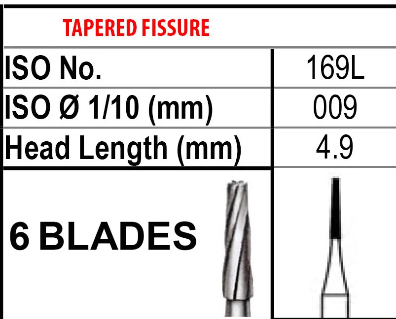 Beaver FG169L Carbide Burs FG 169L Bur #169L Friction Grip Made in ...
