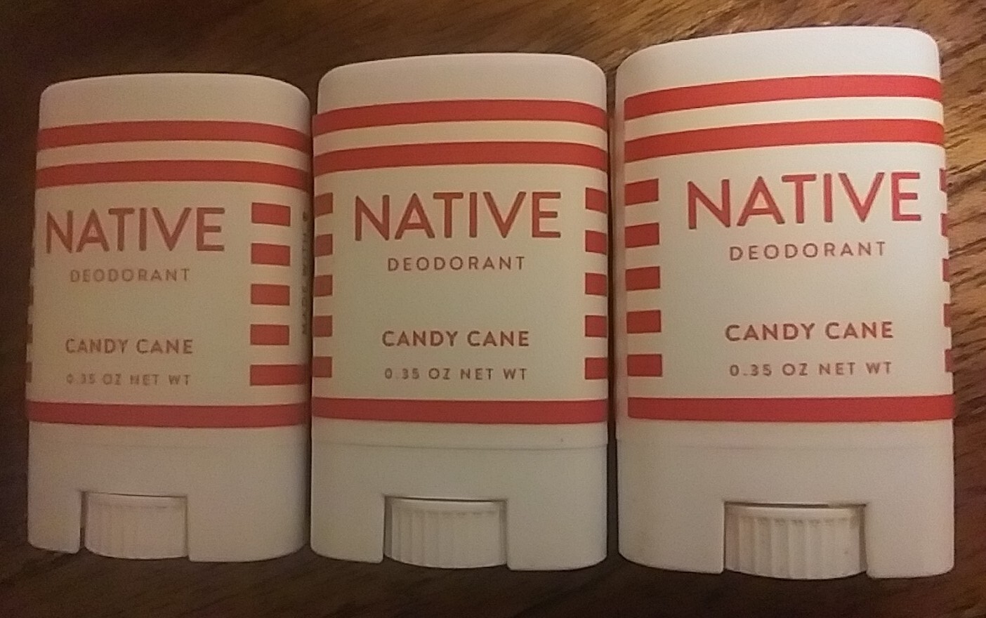 3pk NEW Native Candy Cane Scent Deodorant .35oz Travel MINI Size (Lot ...