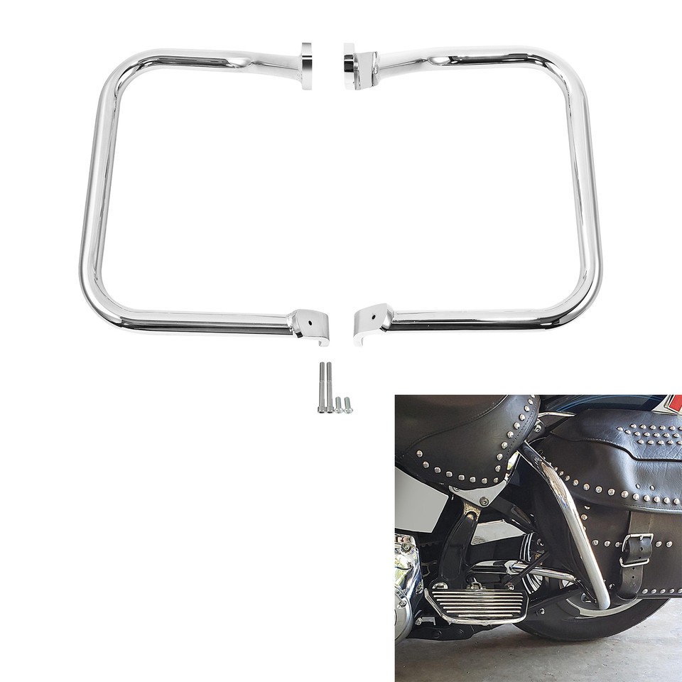 Rear Saddlebag Guard Rail Crash Bar For Harley Heritage Softail FLSTC ...