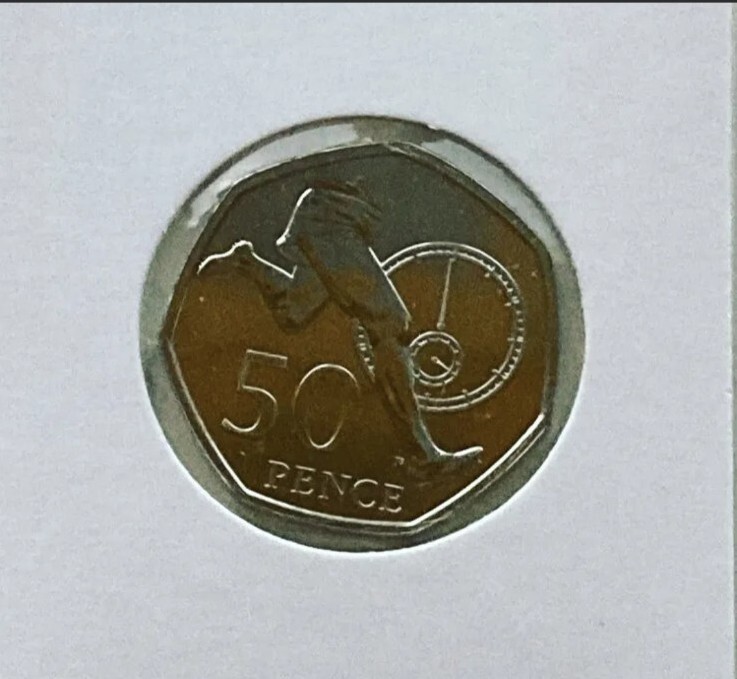 Rare 50 p Fifty Pence coins Circulated rare hard to find UK currency ...