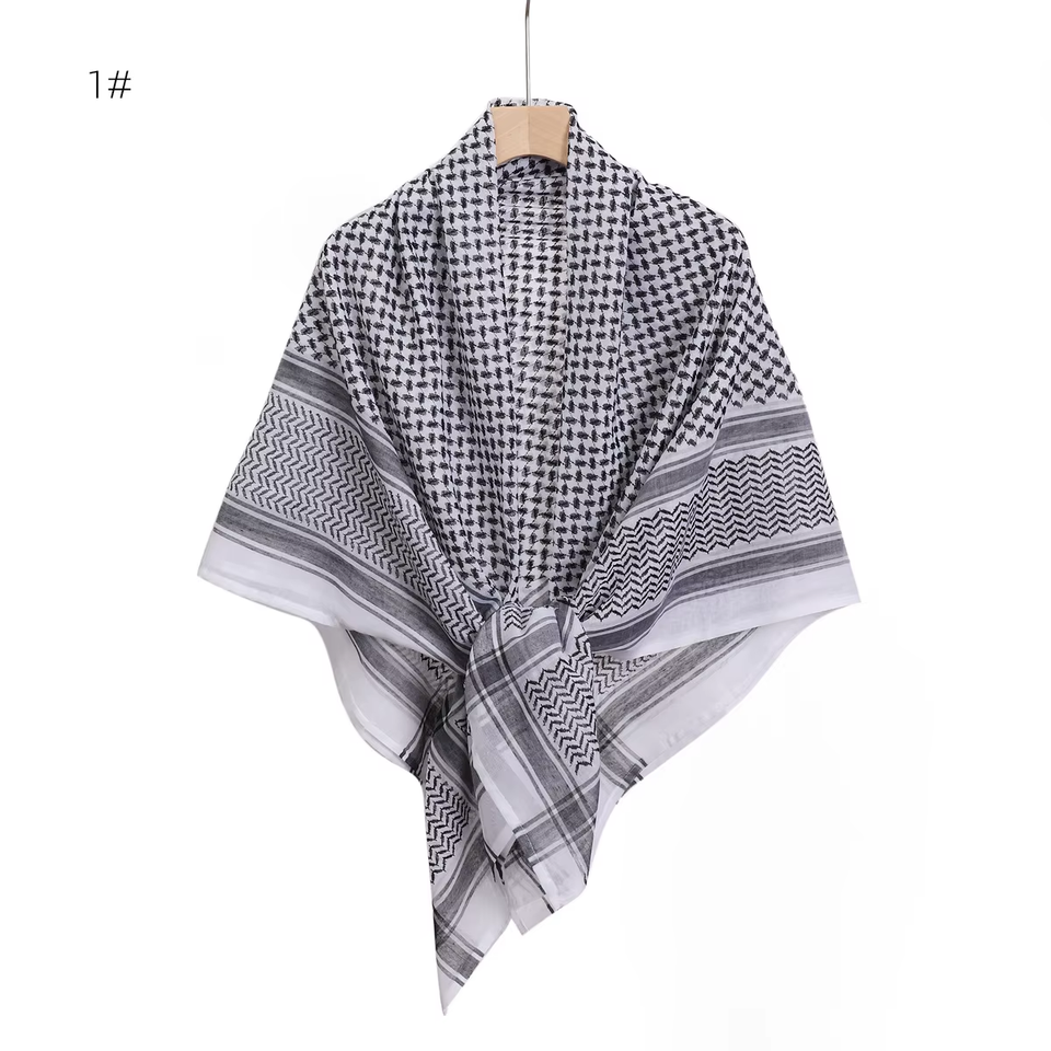 New Arab Shemagh Muslim Keffiyeh Head Wrap Tactical Desert Head Neck ...