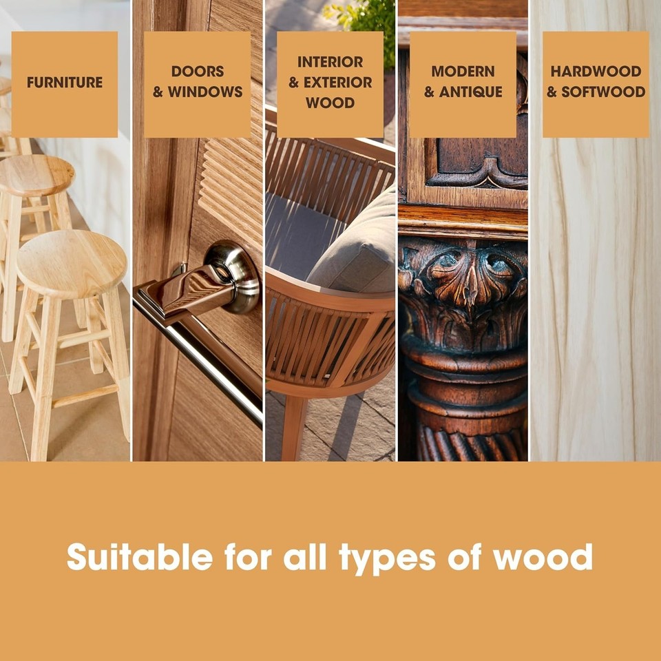 Versatile Dark Oak Wood Stain - 250ml, Water-Based, for Indoor ...