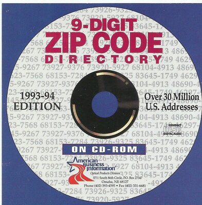 9-digit zip code directory 1993-94 edition cd-rom | eBay
