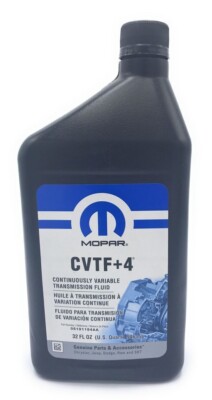 CVTF+4 TRANSMISSION FLUID JEEP DODGE CHRYSLER RAM 1 QUART OEM MOPAR 946 ...