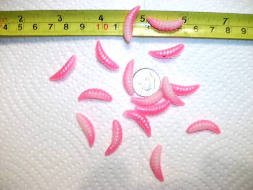200-7/8"-crappie panfish-scent-grubs-wax worms-jigs-maggots-spikes-soft ...