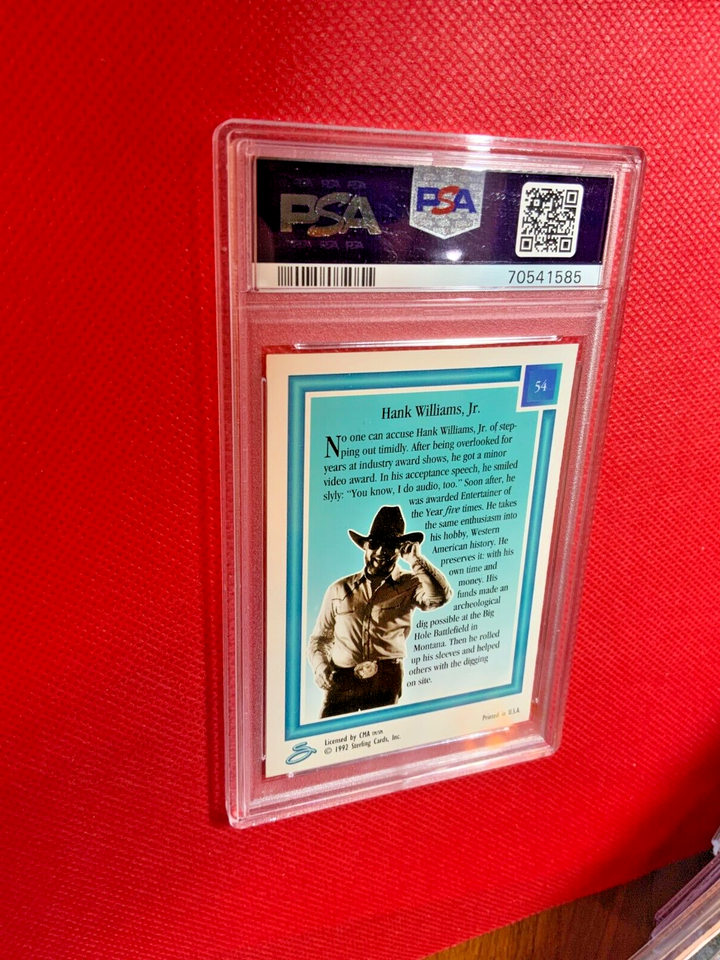 1992 Sterling Cards CMA Country Gold Hank Williams Jr #54 PSA 9 AA55 | eBay