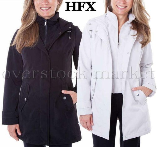 NEW WOMEN'S HFX ALL WEATHER HOODED TRENCH COAT! WATER RESISTANT ...