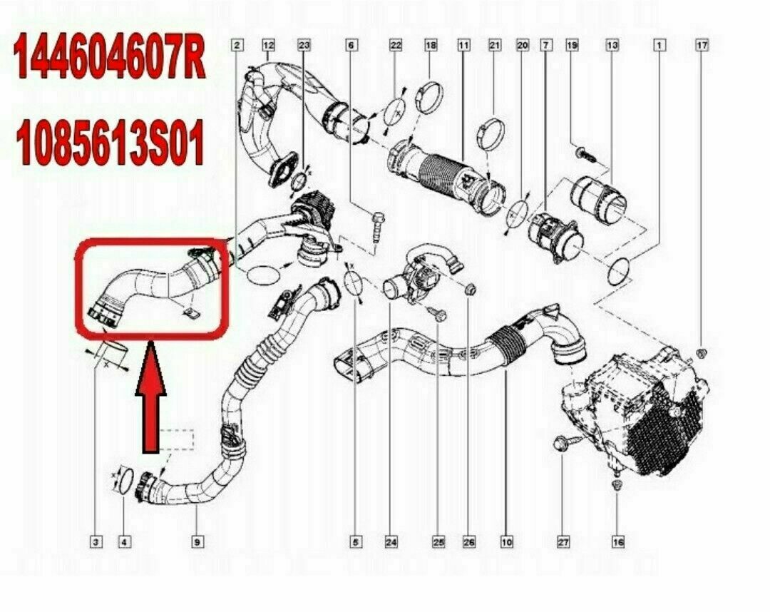 Tuyau D'Intercooler Turbo Renault Pour Megane III Scenic III 1.5dCi ...