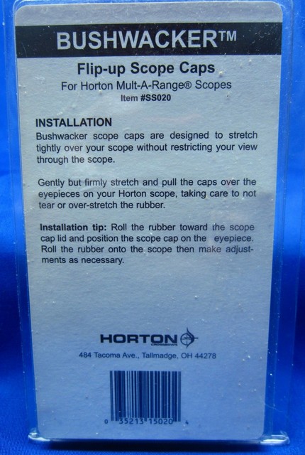 2x Genuine Horton Bushwacker Flip-up Caps for Ss047 Mult-a-range Scope ...