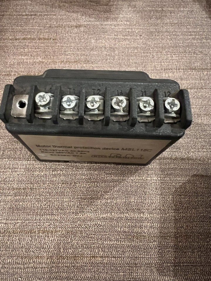 SCANFIL MSL115C CRANE MOTOR THERMAL PROTECTION DEVICE 7.6A/250V 120VAC ...