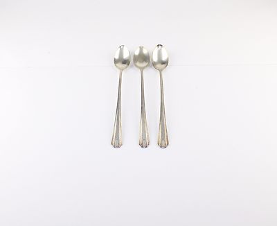 1931 Casino Pattern Vernon Silver Plate Iced Tea Spoons Set of 3 | eBay