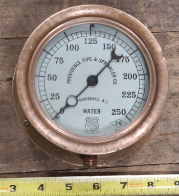 Antique ASHCROFT Tractor Engine Boiler Steam GAUGE Steampunk Brass 5.25 ...