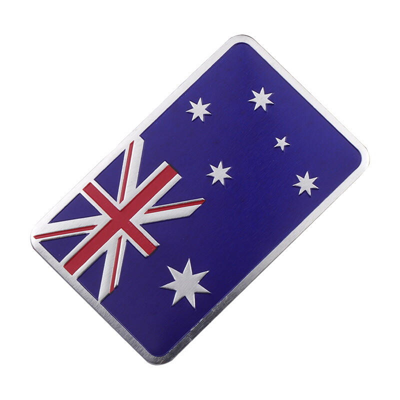 Australian Flag Badges 8x5cm Aluminium Car Badges x2 | eBay Australia