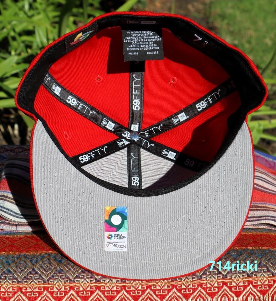 Puerto Rico WBC World Baseball Classic Fitted Hat New Era 59FIFTY Red ...